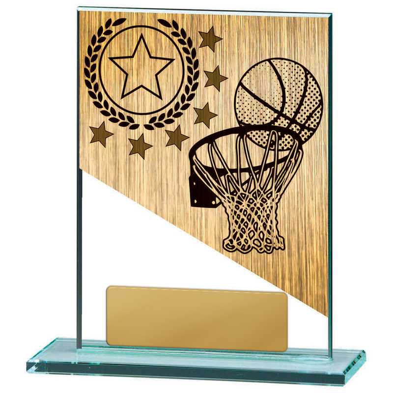 Basketball Theme on Glass - TrophyMaker